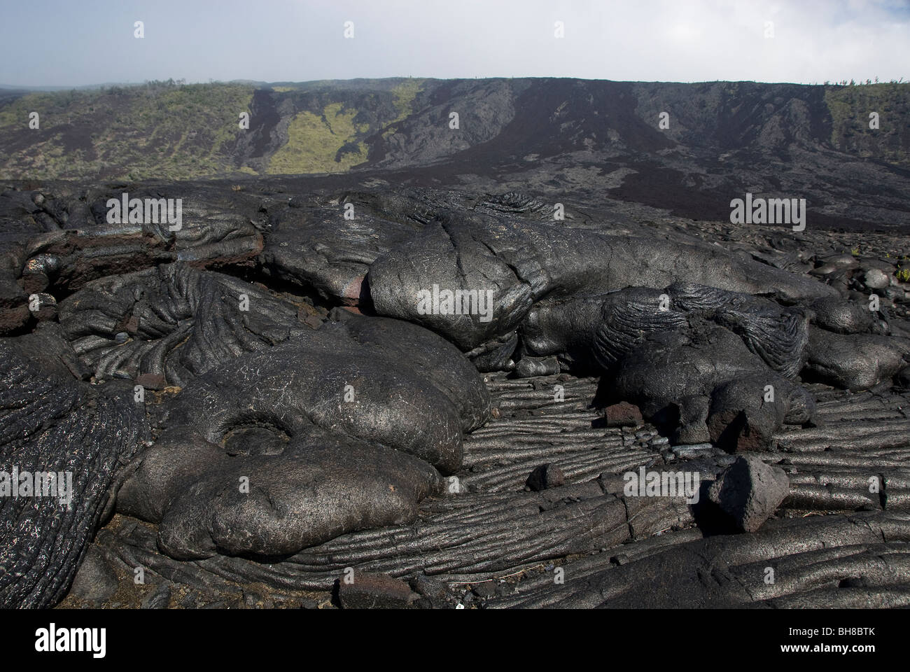 Pahoehoe Lava from Chain of Craters Road Hawaii Volcanoes National Park ...