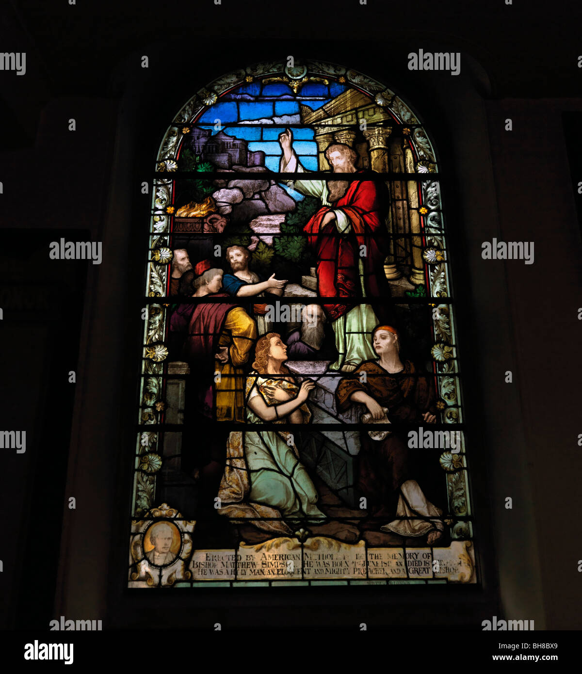 Wesley's Chapel City Road Islington London England Stained Glass Window ...