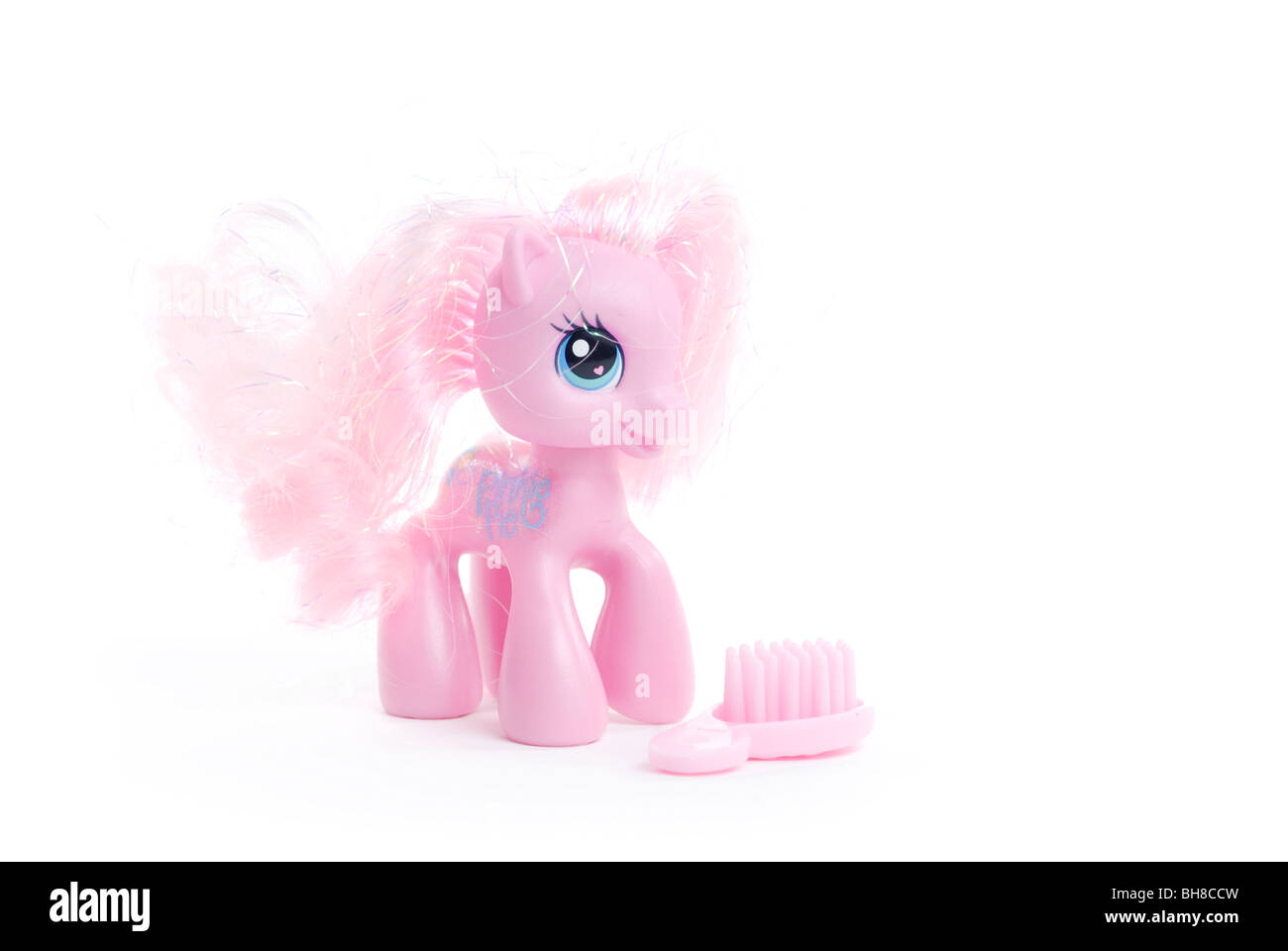 Toy pony on white background Stock Photo - Alamy