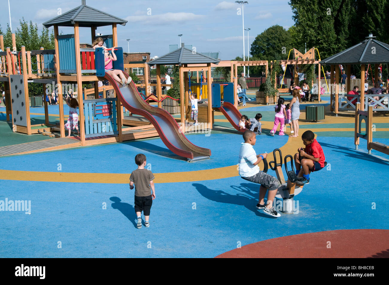 Children in a playground in Hampstead Heath, London Stock Photo - Alamy