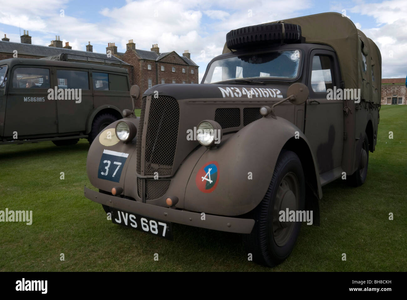 Military van from the Second World War at Fort George, near Inverness ...
