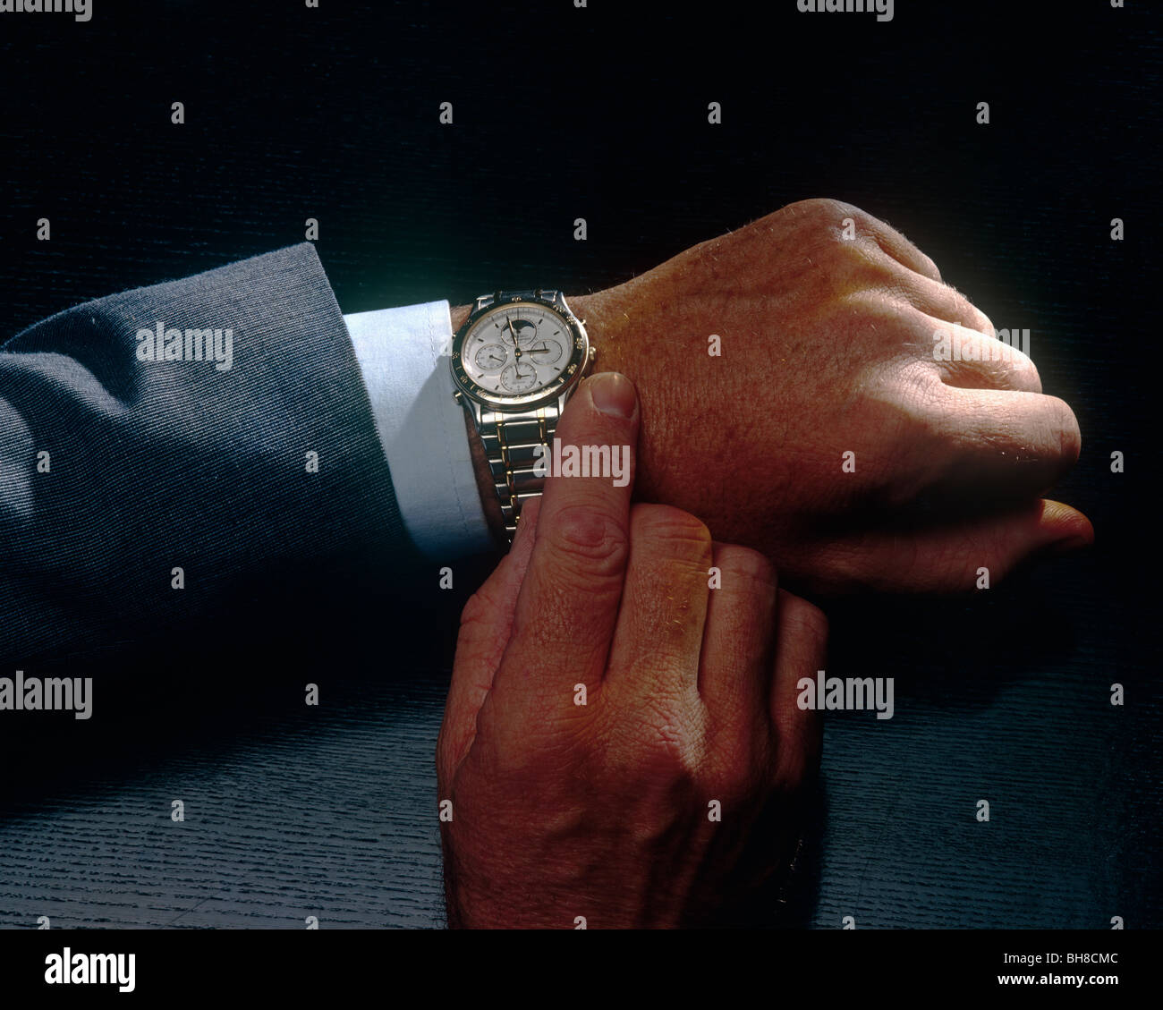 Man`s hand with wrist watch Stock Photo - Alamy