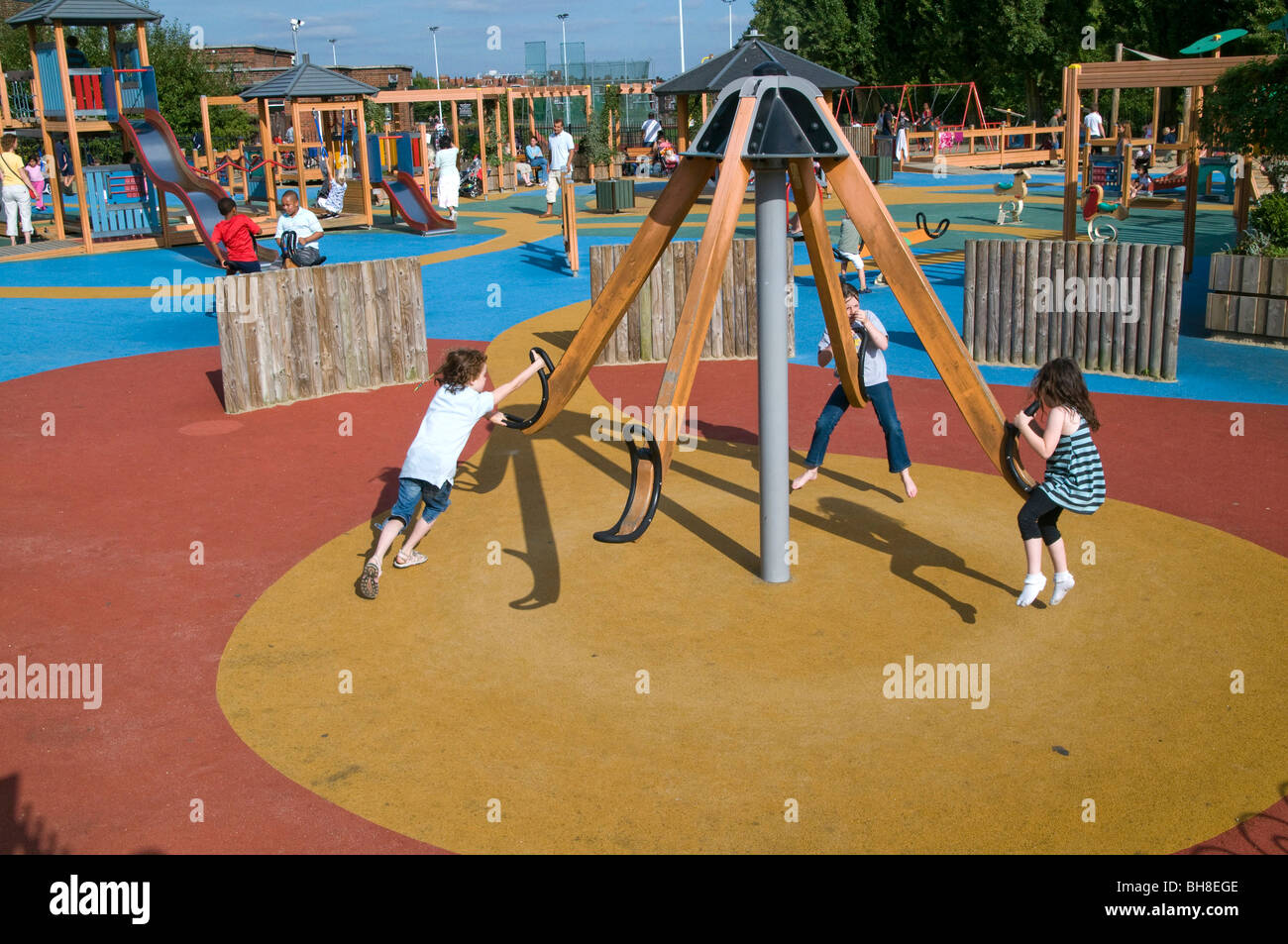 Children in a playground in Hampstead Heath, London Stock Photo - Alamy