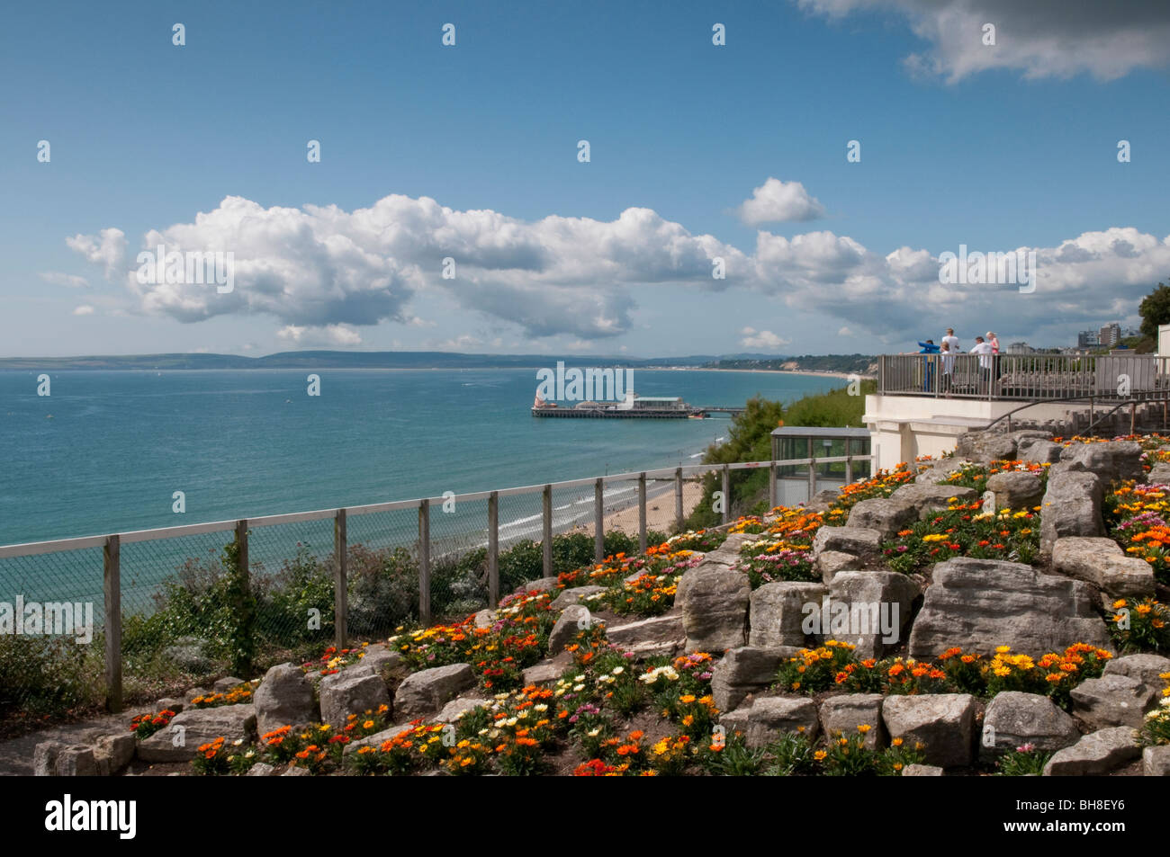 Clifftop above Bournemouth beach Stock Photo - Alamy