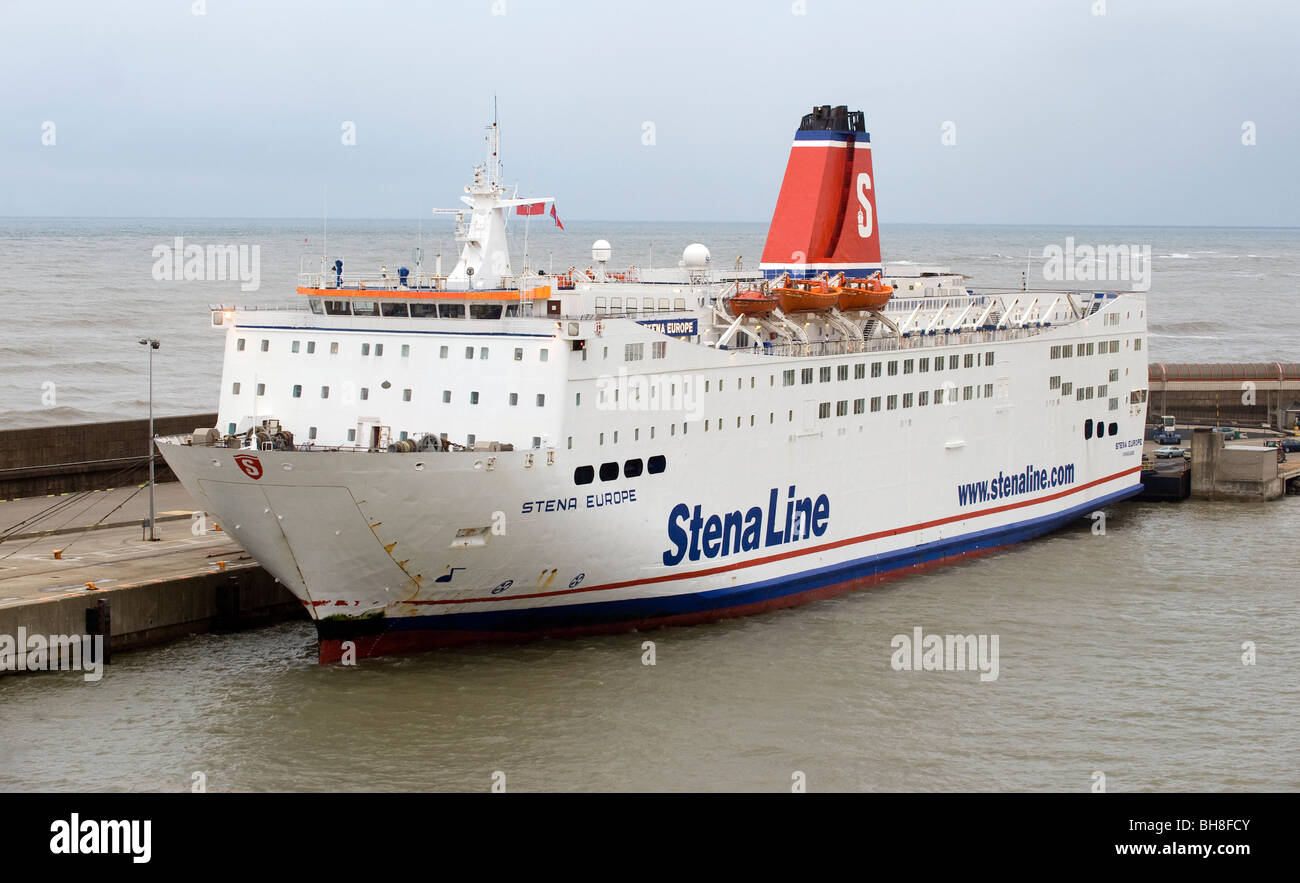 'Stena Europe' of the Stena Line moored at Rosslare Harbore, Wexford ...