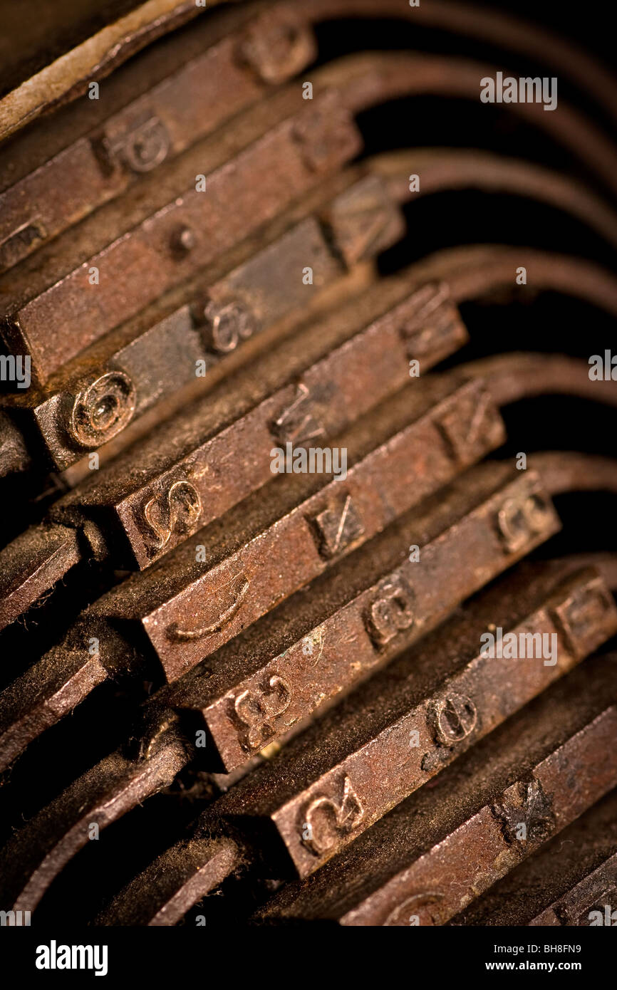 Antique Typewriter - Typebars various character, numbers & letters ...