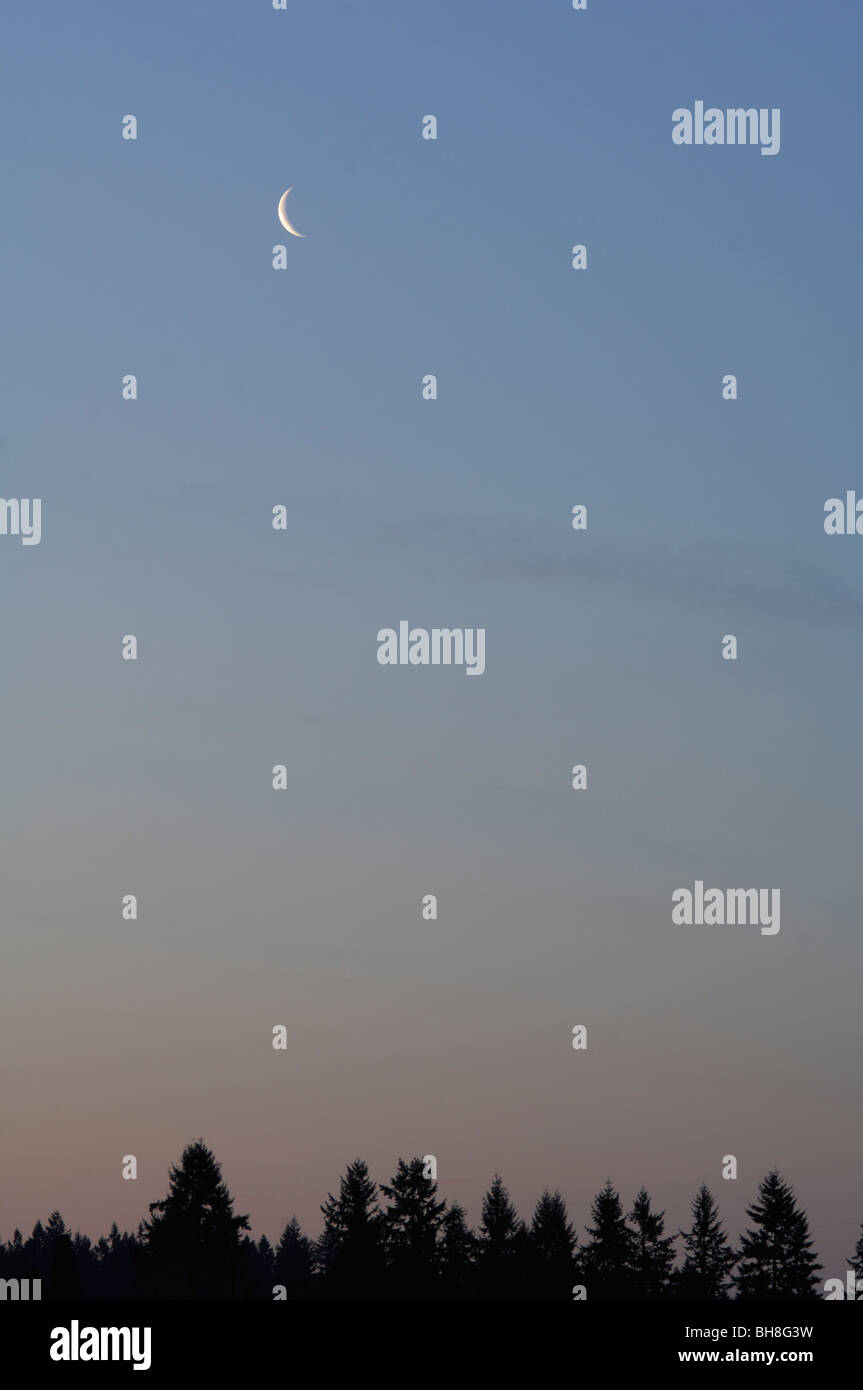 Moonrise moon phase crescent lunar hi-res stock photography and images ...