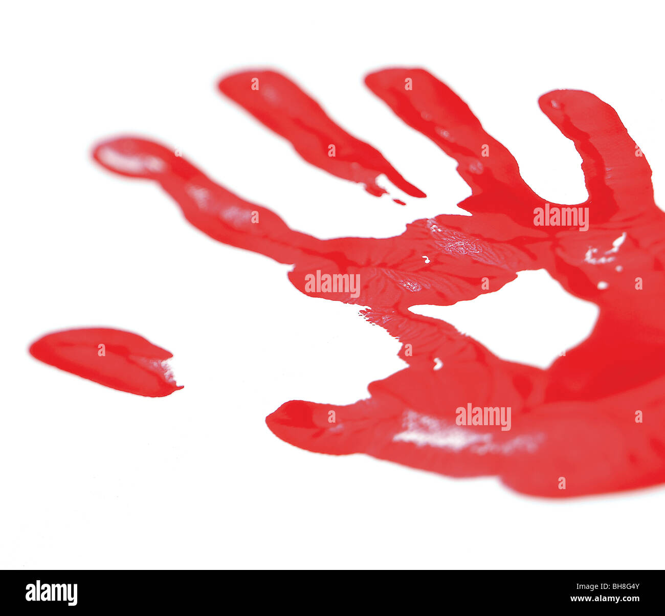 Red Hand Print Stock Photo - Alamy
