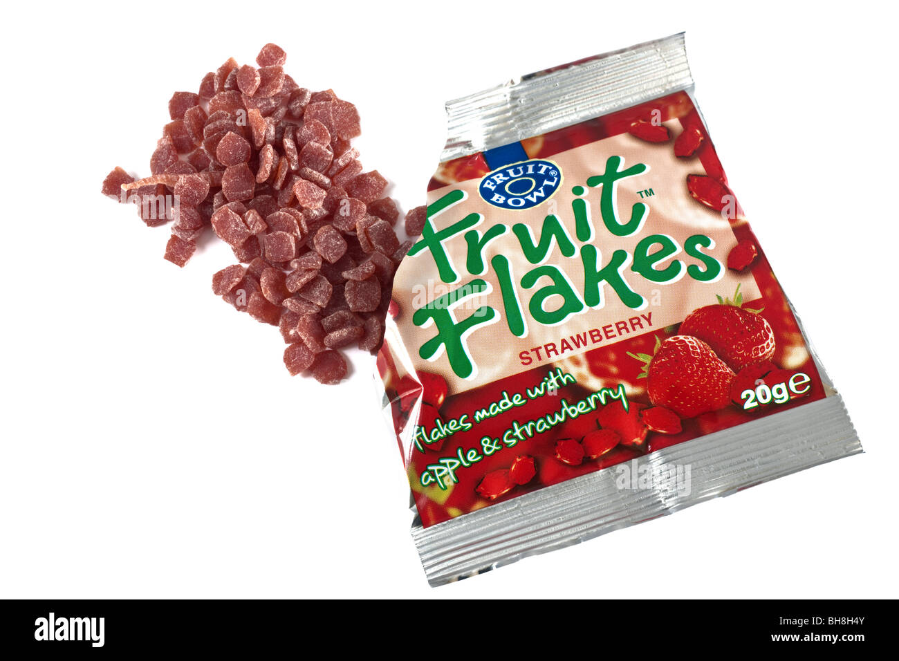 20 gram pack of Fruit Bowl apple and strawberry Fruit Flakes Stock ...