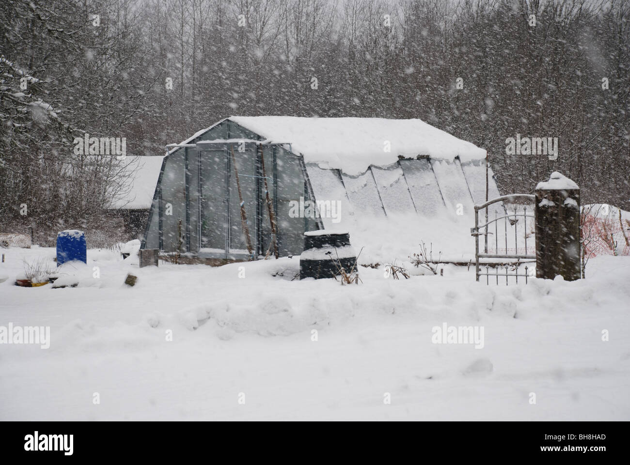Greenhouse in snow hi-res stock photography and images - Alamy