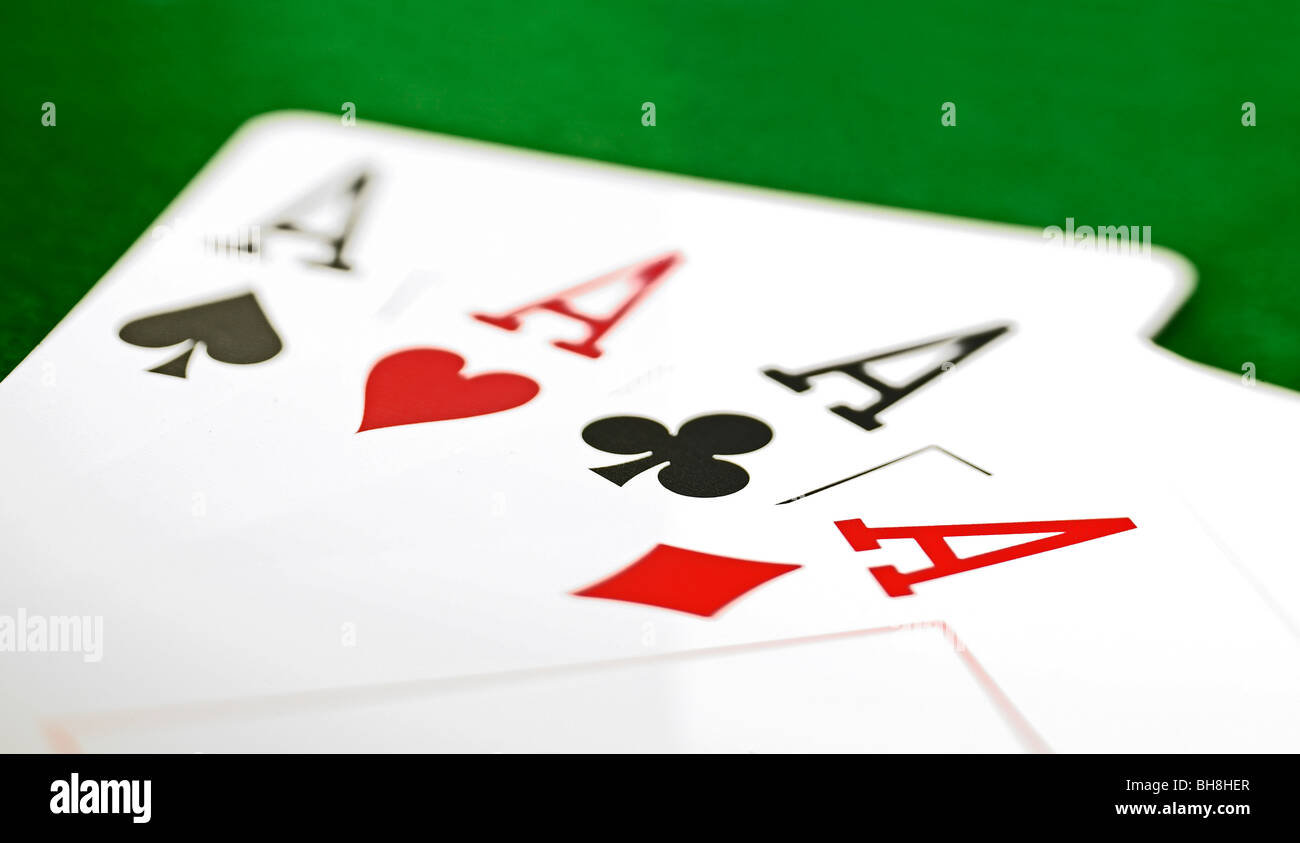 4 aces hi-res stock photography and images - Alamy