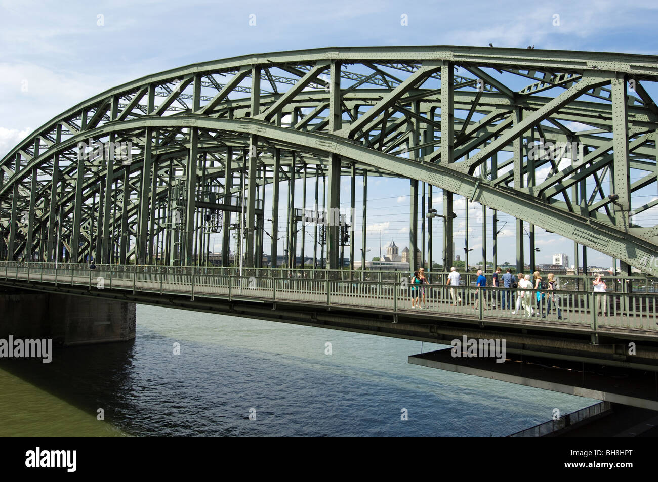 The Hohenzollern Bridge near the Dom cathedral in Köln- Cologne ...