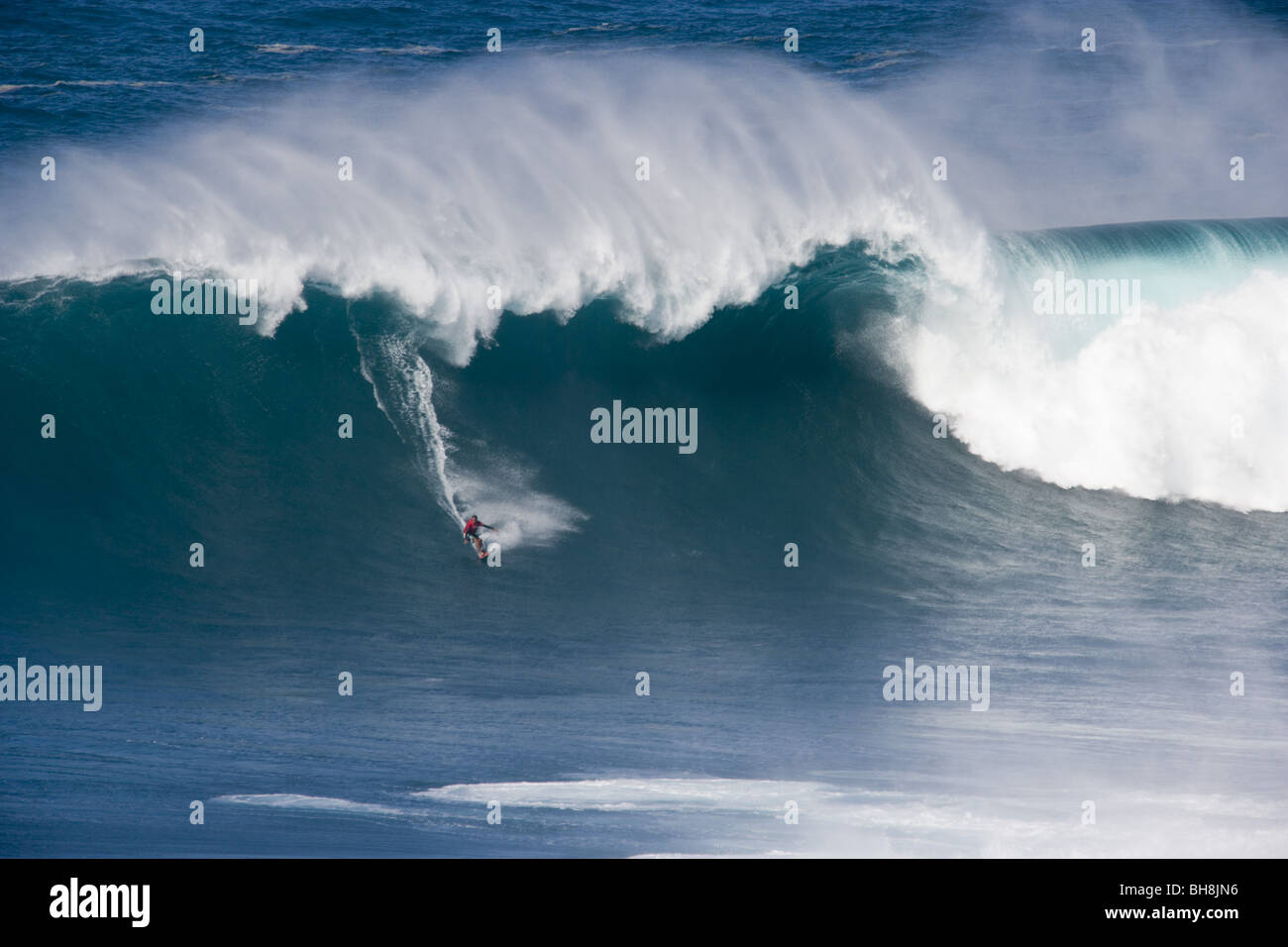 Surfing at Jaws; Maui , Hawaii Stock Photo - Alamy