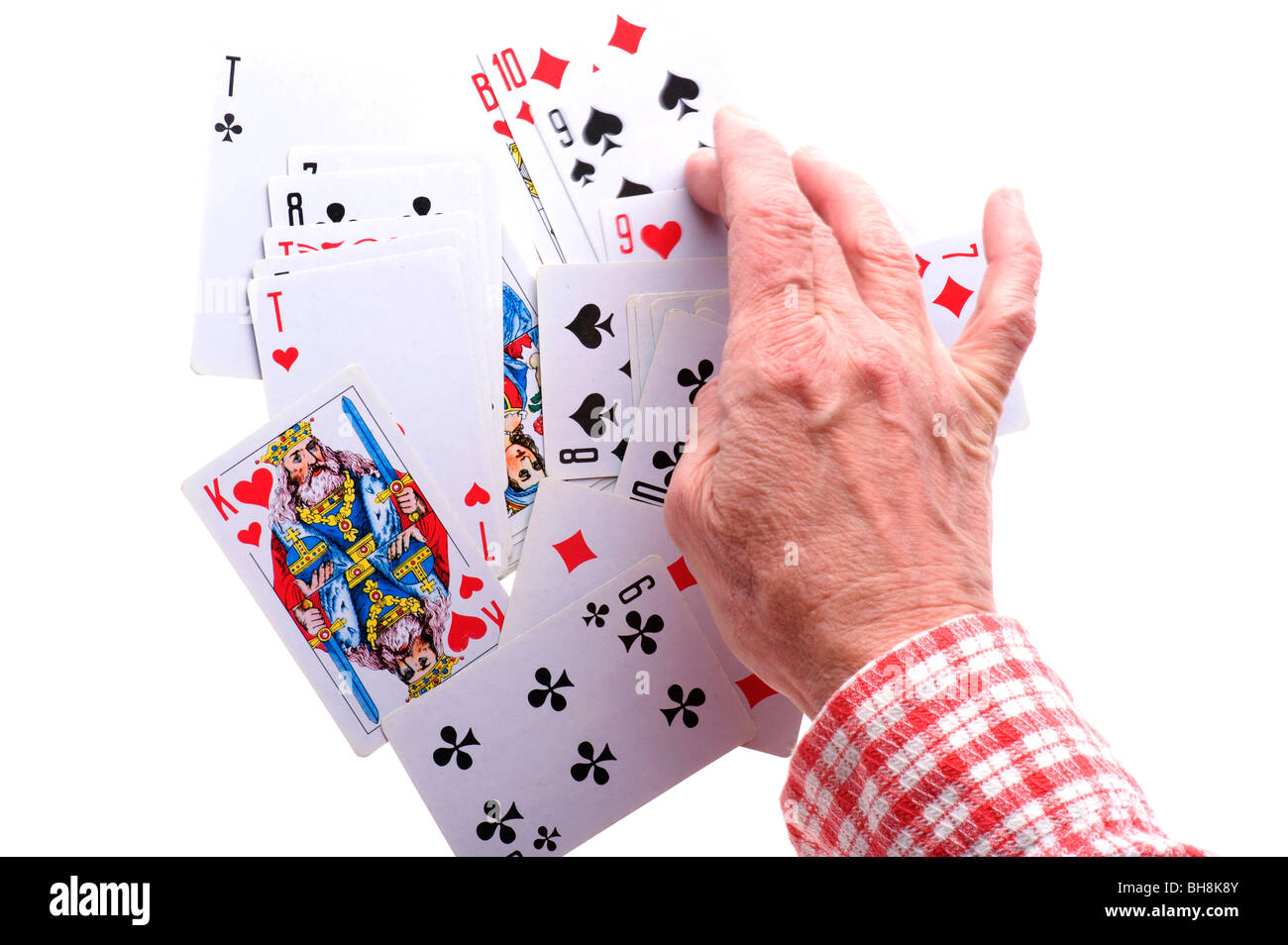 object on white - playing card close up Stock Photo - Alamy