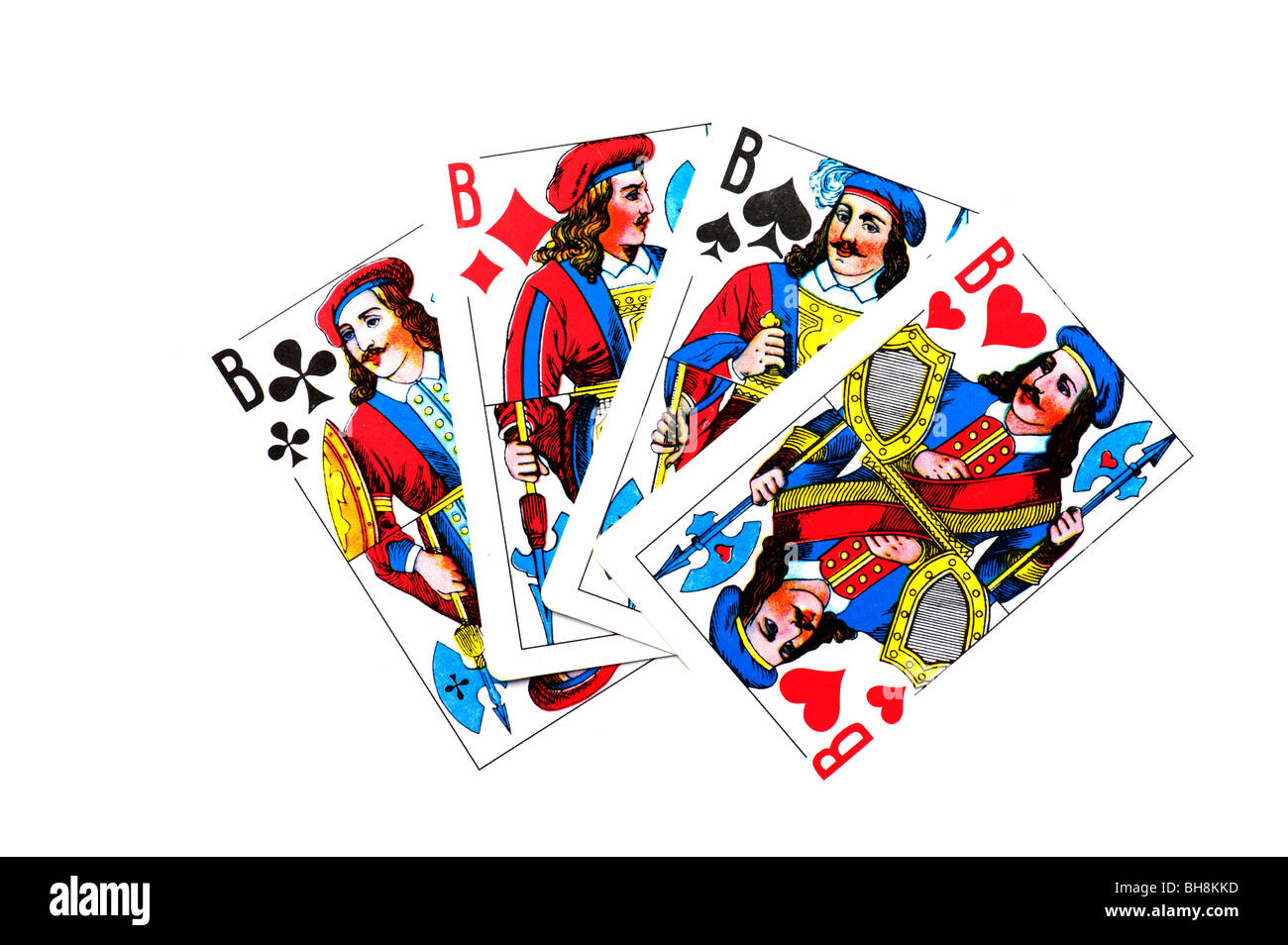 object on white - playing card close up Stock Photo - Alamy