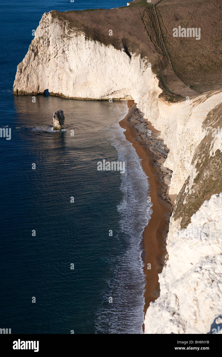 Bat's Head and Butter Rock view from Swyre Head. Jurassic Coast ...