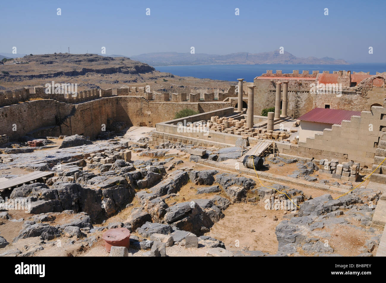 Acropolis of the ancient Lindos Stock Photo - Alamy