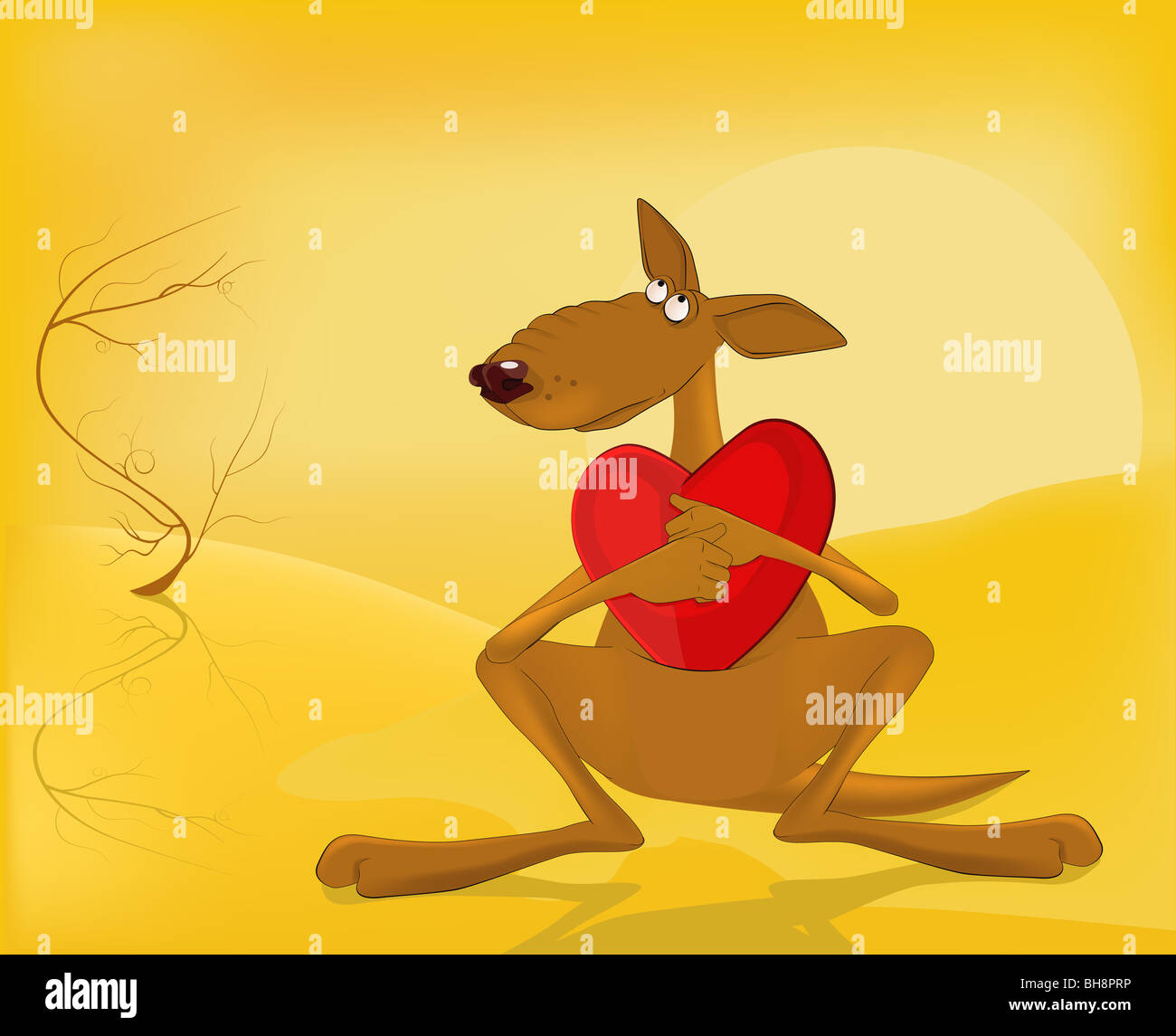 kangaroo and heart Stock Photo - Alamy