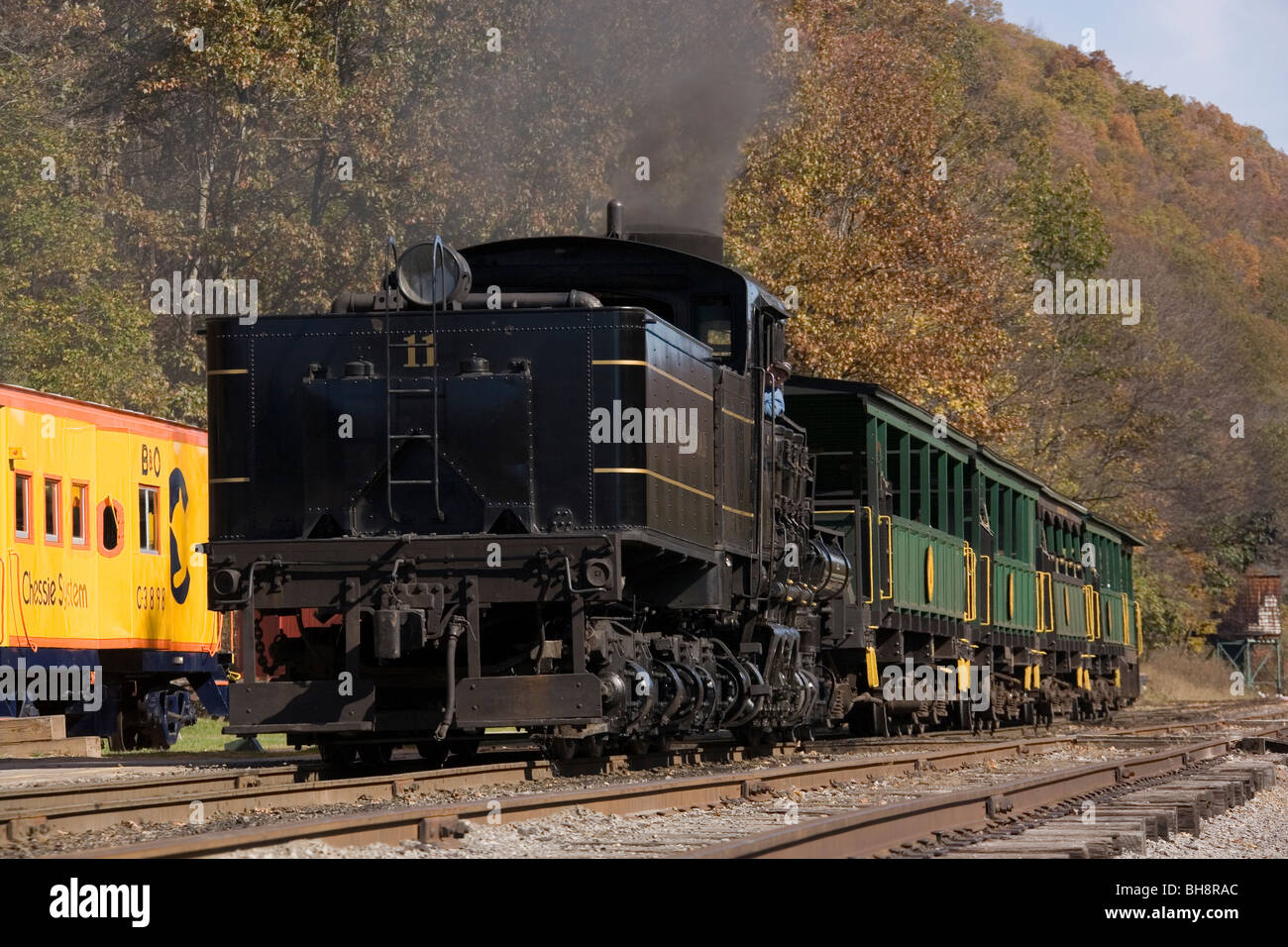 Number 11 Shay Locomotive at Cass Scenic Railroad State Park Stock ...