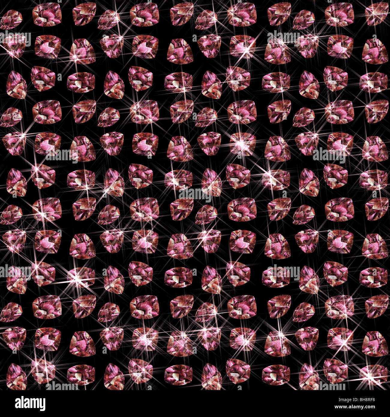 lots of shiny red rubies gemstones on a black background Stock Photo ...