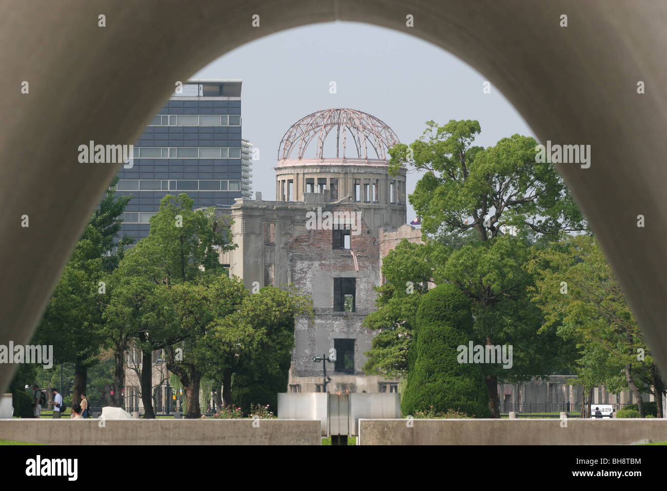 the A-Bomb Dome, in Hiroshima, on the 60th anniversary of bombing ...