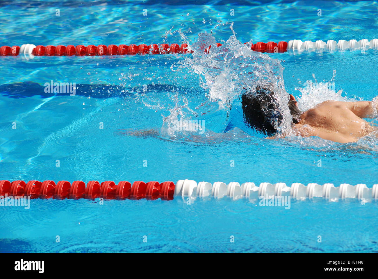 Kids swimming competition Stock Photo - Alamy