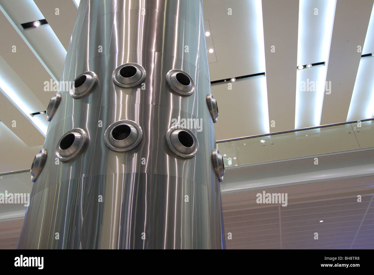 an artistic ventilation system in the terminal of the dubai ...