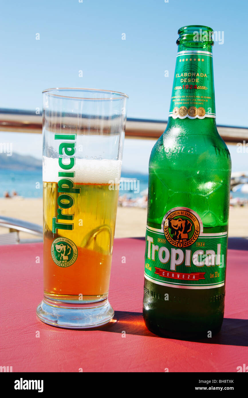 "Tropical cerveza, the locally brewed beer on Gran Canaria in the ...