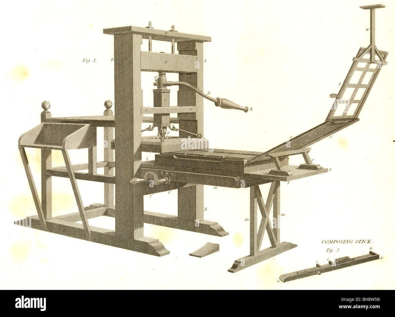 Printing Press Machine 19th Century High Resolution Stock Photography ...