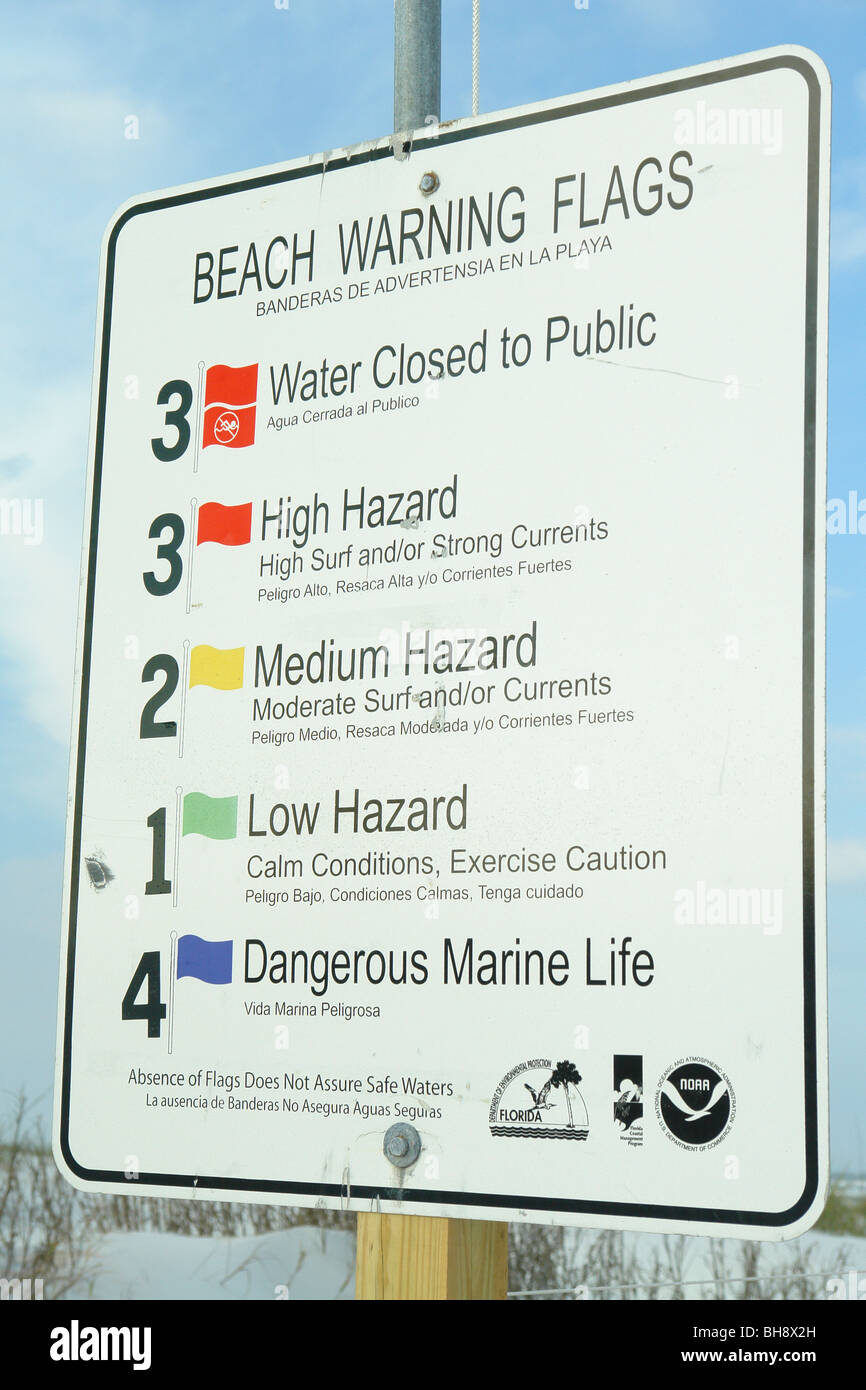 AJD64625, St Augustine Beach, FL, Florida, Atlantic Ocean, beach signs ...