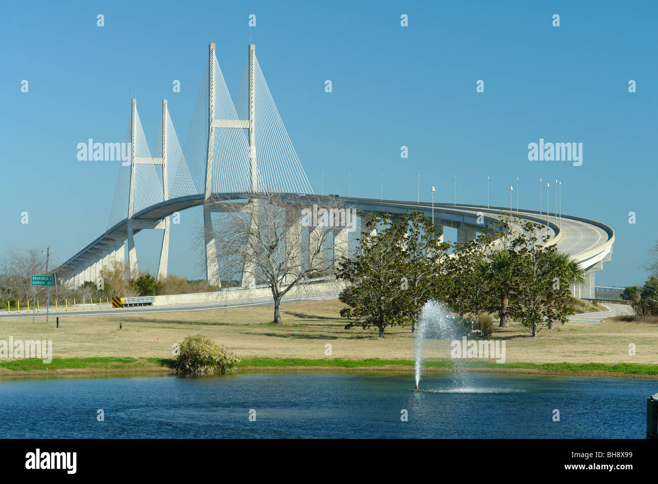 AJD64685, Brunswick, Golden Isles, GA, Georgia, Sidney Lanier Bridge to ...