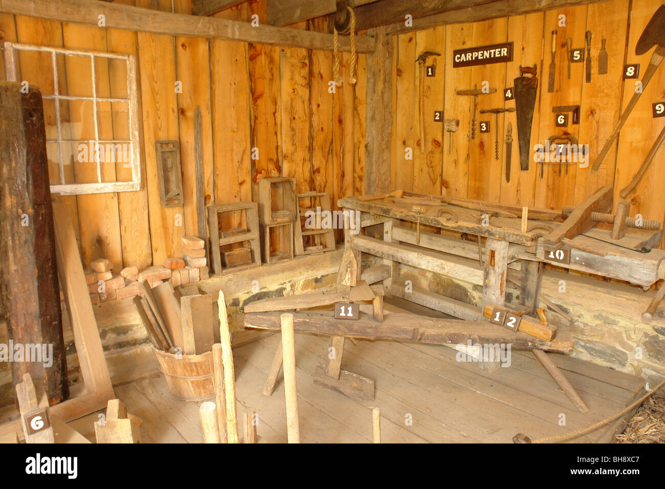 Historic carpenter shop interior hi-res stock photography and images ...