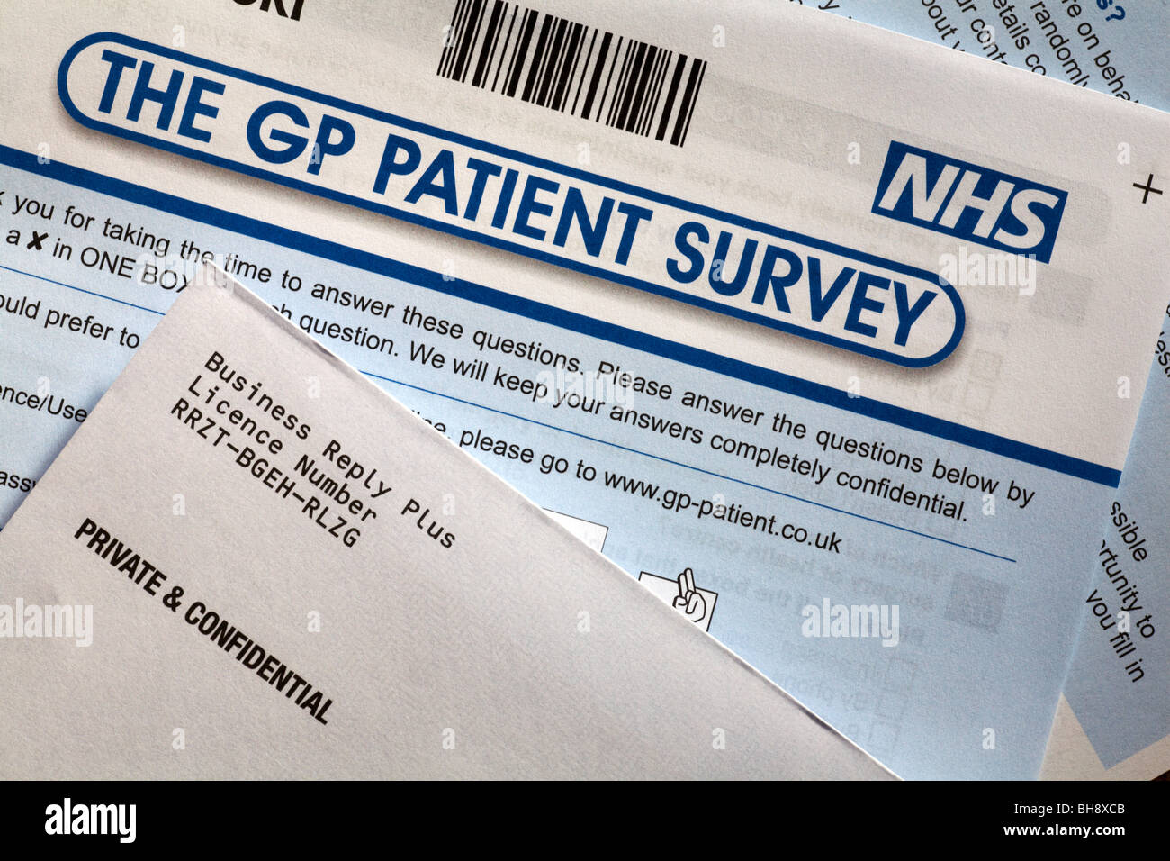 The GP patient survey sent through the post for completion Stock Photo ...