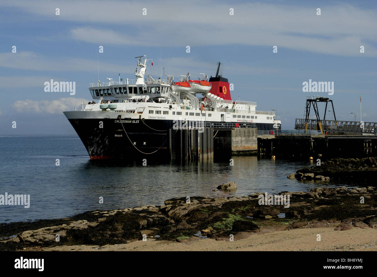 The Caledonian MacBrayne Ferry at Brodick on the Isle of Arran Ayrshire ...