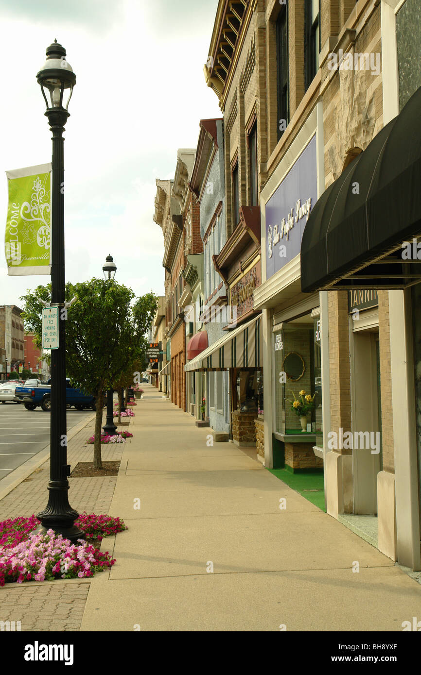 AJD64938, Greenville , OH, Ohio, Downtown Stock Photo - Alamy