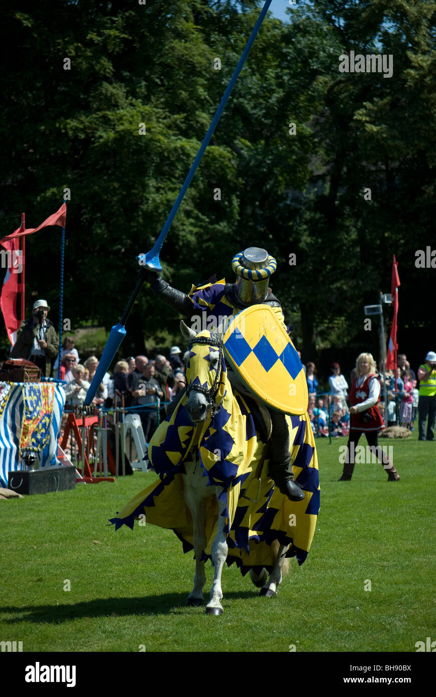Medieval jousting event by the Knights of Royal England at Linlithgow ...
