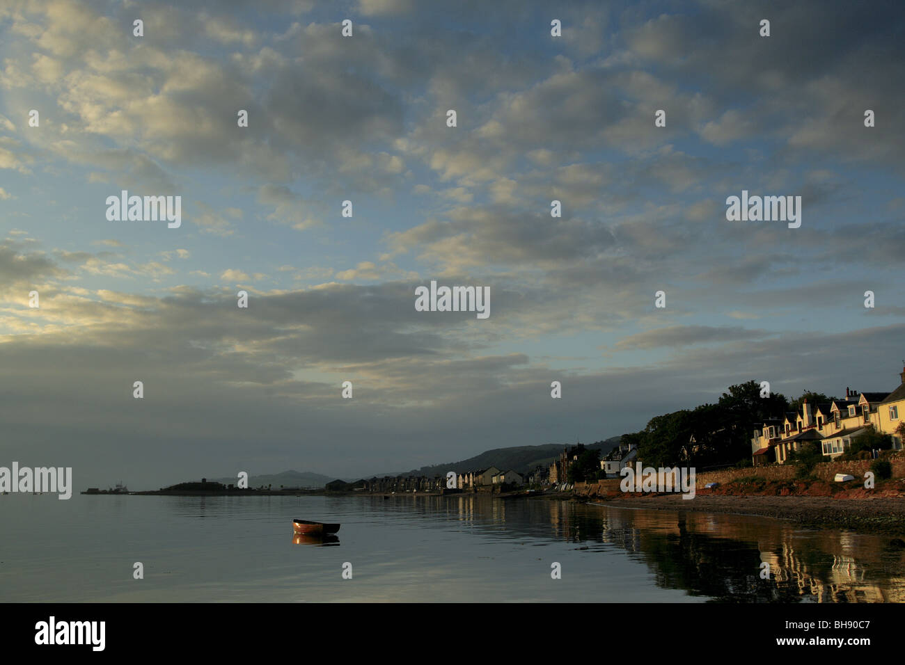 Fairlie sea front at dusk Ayrshire Scotland Stock Photo - Alamy