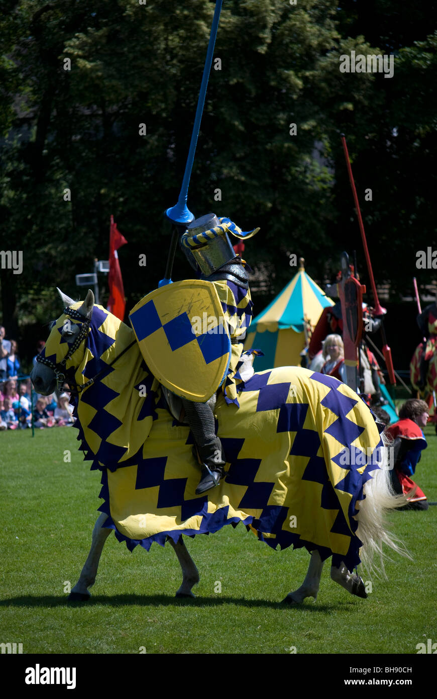Medieval jousting event by the Knights of Royal England at Linlithgow ...