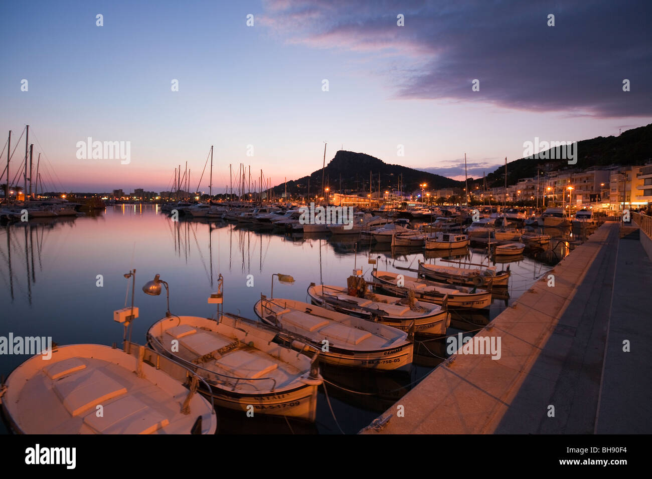 Fishing Boats at Port of Estartit, Costa Brava, Catalonia, Spain Stock ...