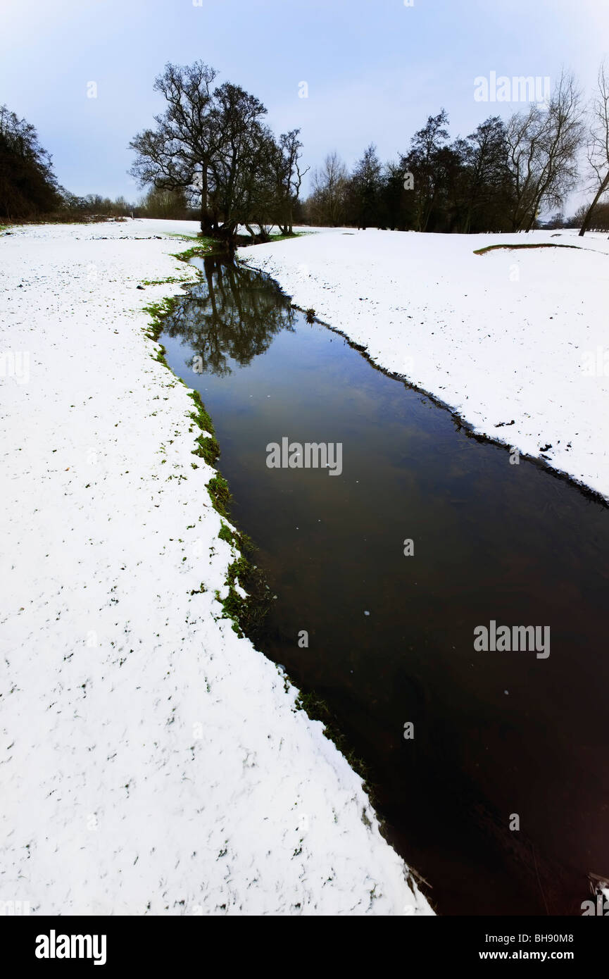 A snow covered rural landscape in the countryside Stock Photo - Alamy