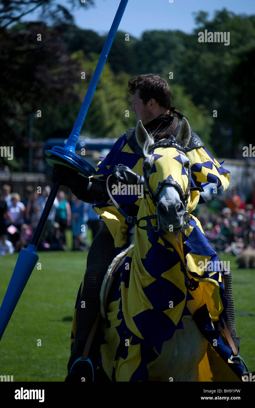 Medieval jousting event by the Knights of Royal England at Linlithgow ...