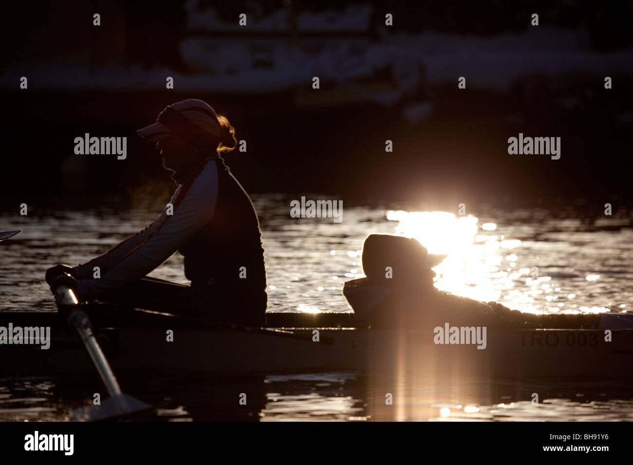 Winter Rowing in Oxford Stock Photo - Alamy
