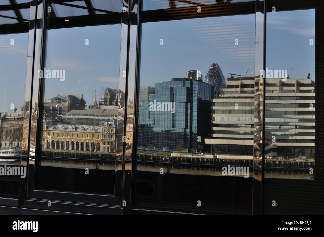 Reflection of the City of London Stock Photo - Alamy