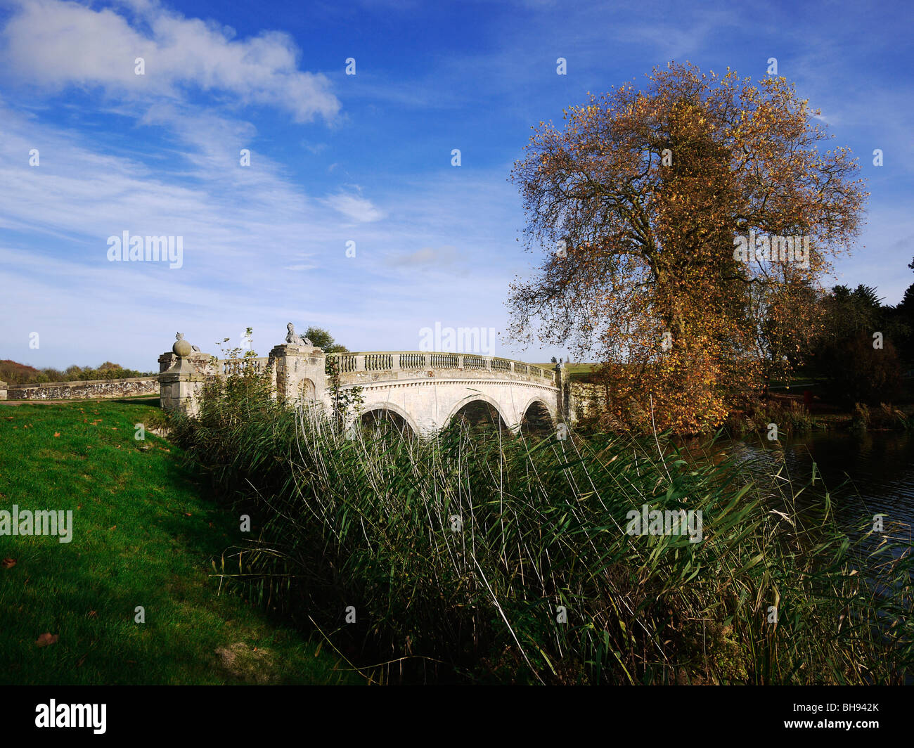 england warwickshire compton verney robert adam bridge Stock Photo - Alamy
