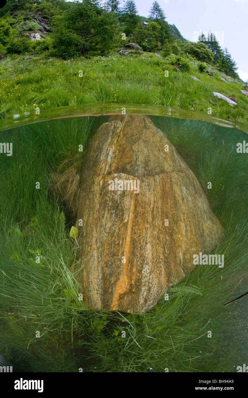 Underwater Landscape of Lago del Sambuco, Lavizzara Valley, Ticino ...