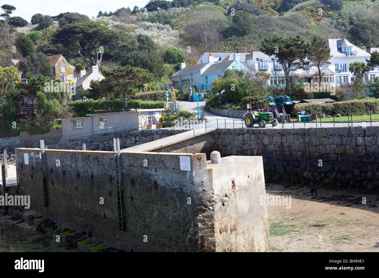 Herm harbour island Stock Photo - Alamy