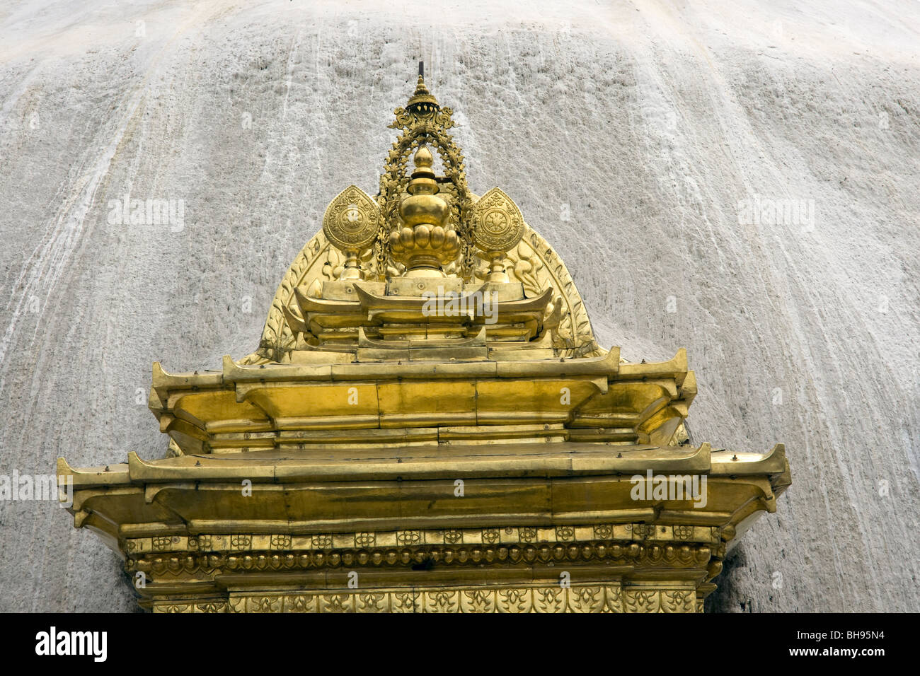 golden shrine at swayambunath stupa Stock Photo - Alamy