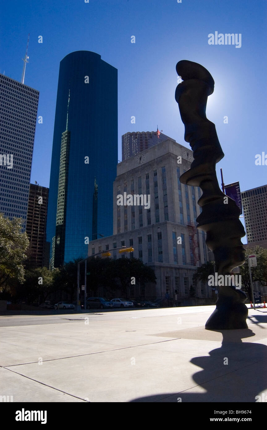Modern buildings in the Skyline district of downtown Houston, Texas ...