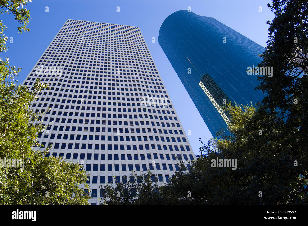 Modern buildings in the Skyline district of downtown Houston, Texas ...