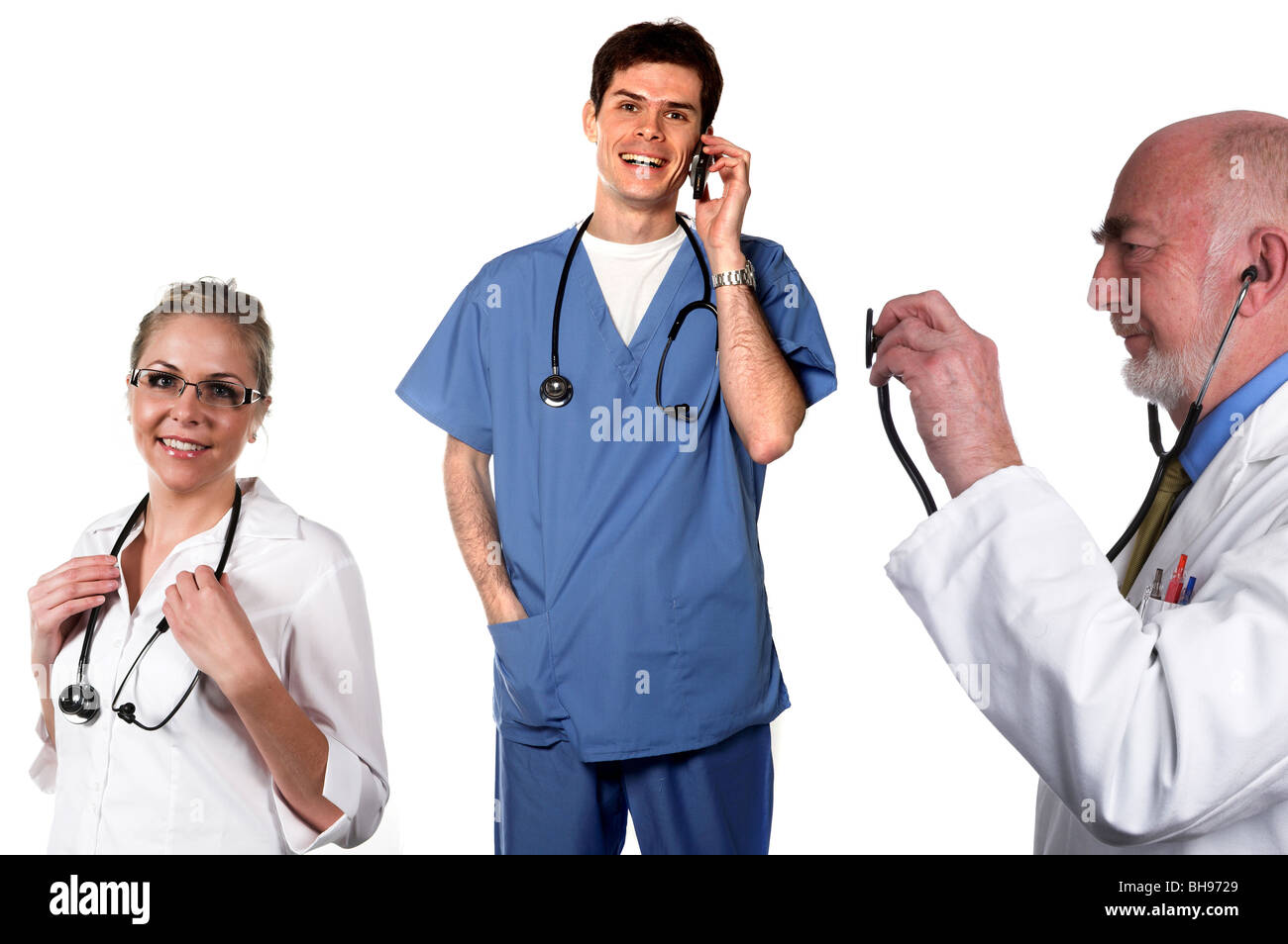 Three medical doctors doctor`s Cut Out Stock Images & Pictures - Alamy